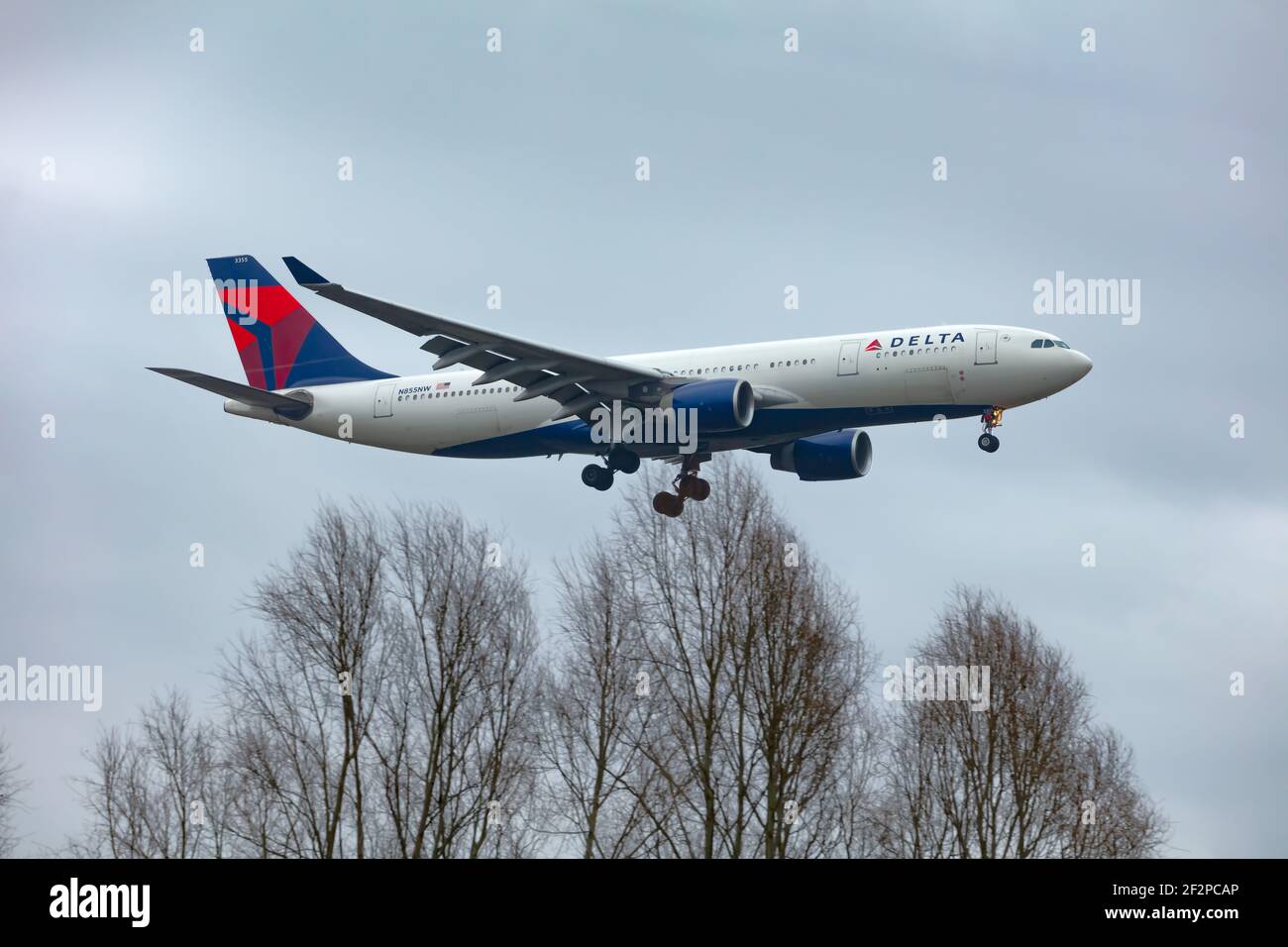 london, Heathrow Airport, UK, February 2019 - Delta Airlines Airbus ...