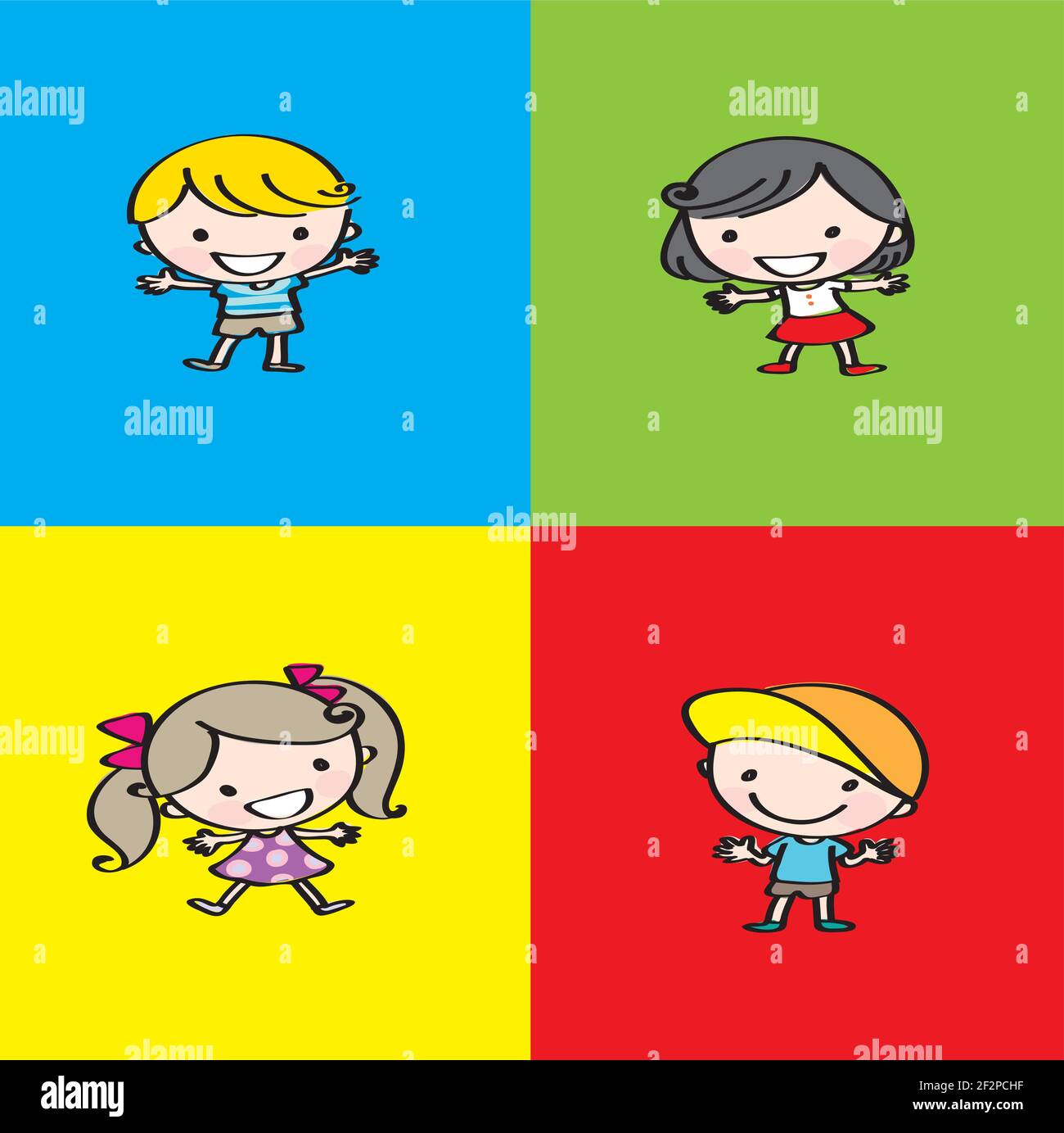 vector cartoon children Stock Vector Image & Art - Alamy