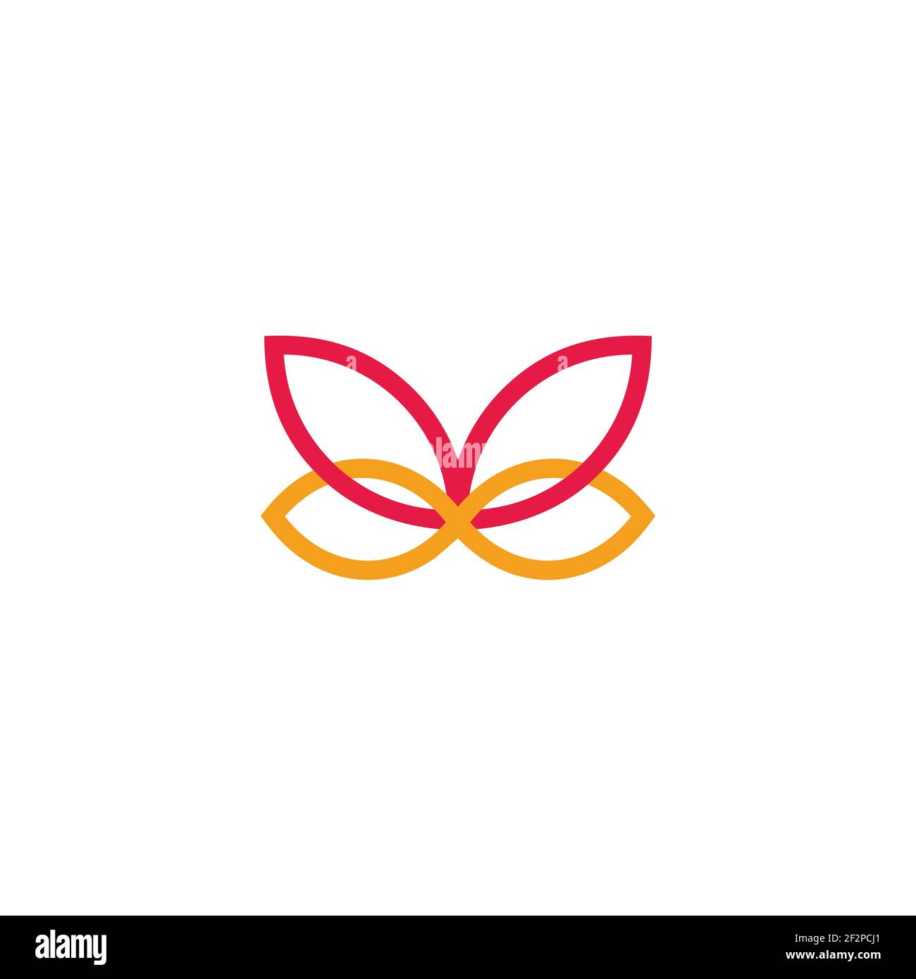 butterfly abstract overlapping line colorful style symbol vector Stock ...