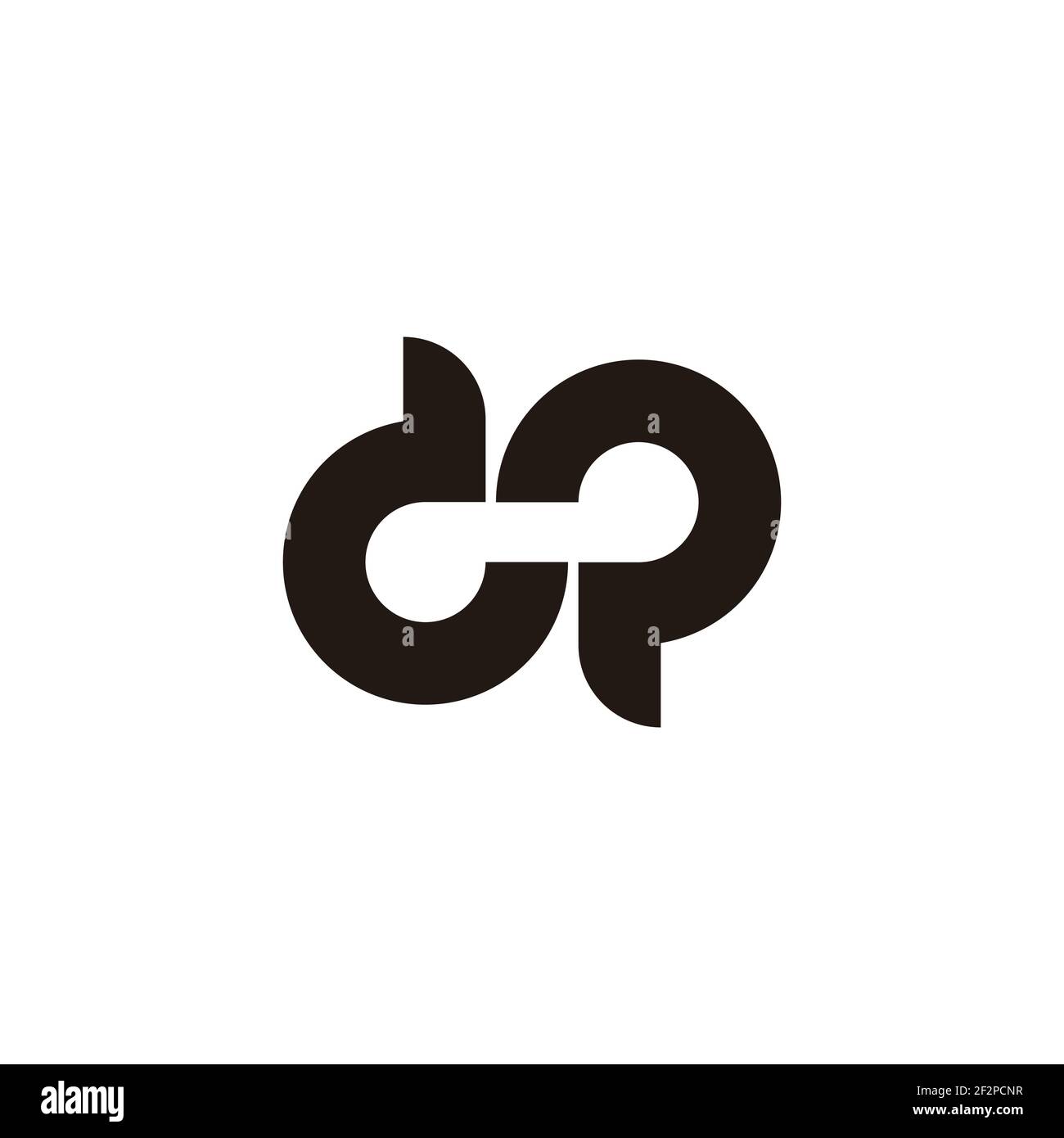 letter dp simple loop curves line motion logo vector Stock Vector Image ...