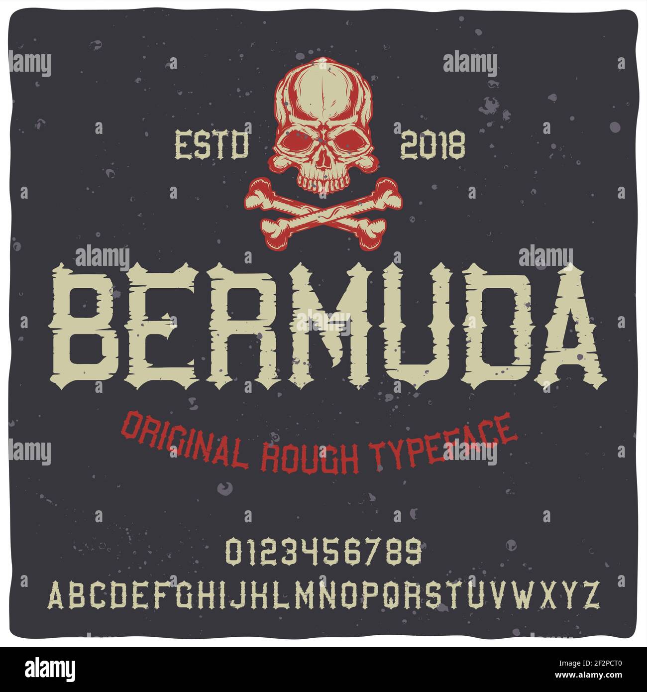 Vintage label typeface called " Bermuda Stock Vector Image & Art - Alamy