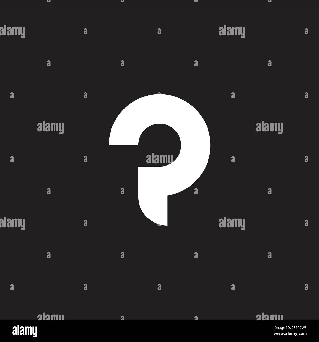 letter p abstract curves motion circle line logo vector Stock Vector ...