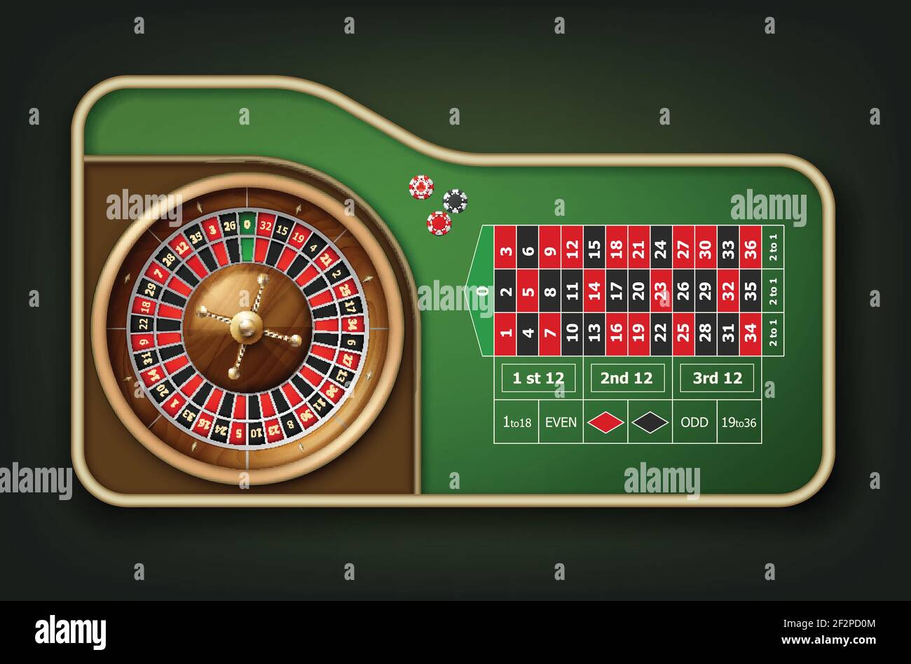 Roulette table layout Stock Vector Images - Alamy