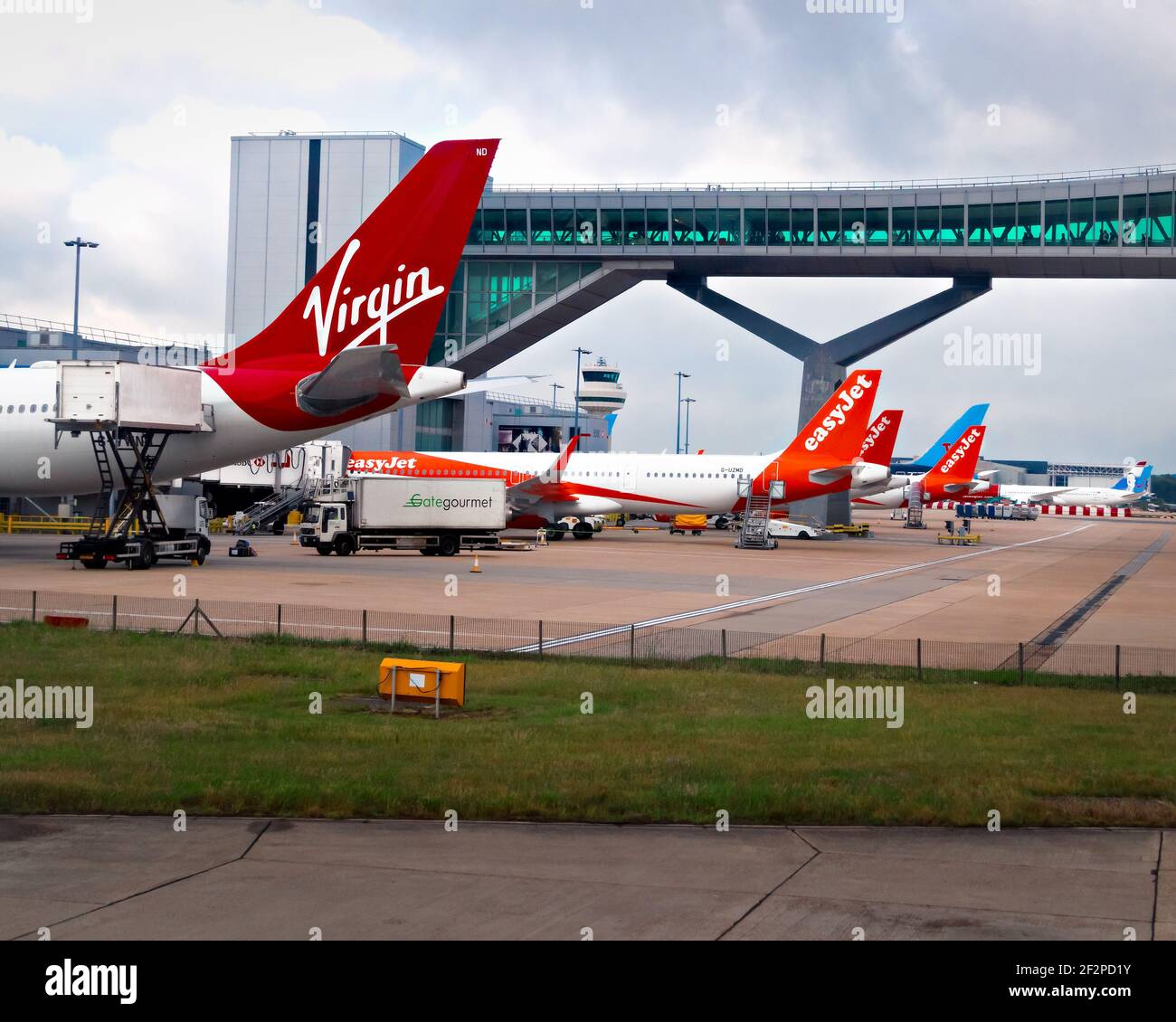 Parked aircraft at london gatwick airport hi-res stock photography and ...