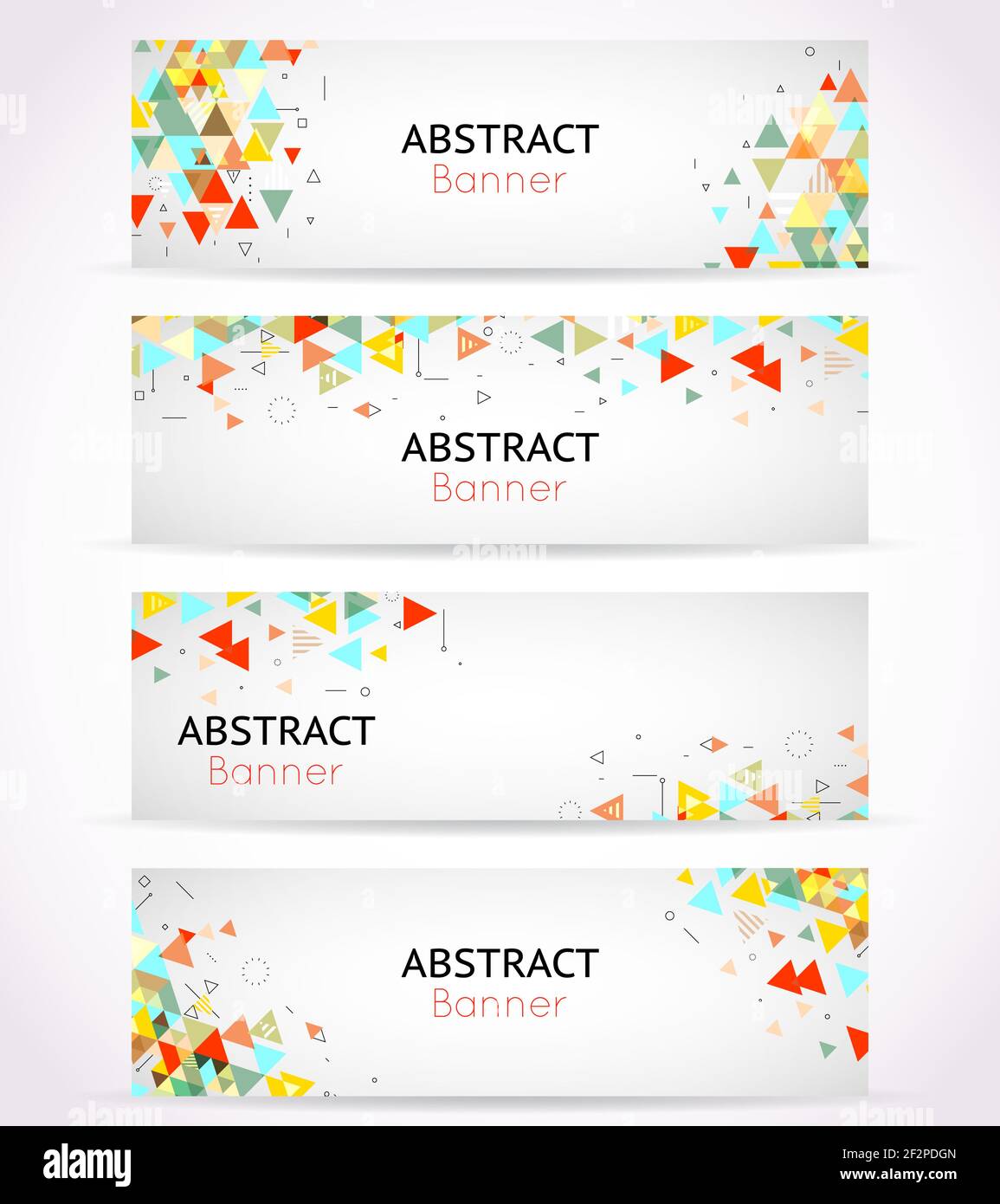 Vector triangle polygonal banners or abstract headers. Template ...
