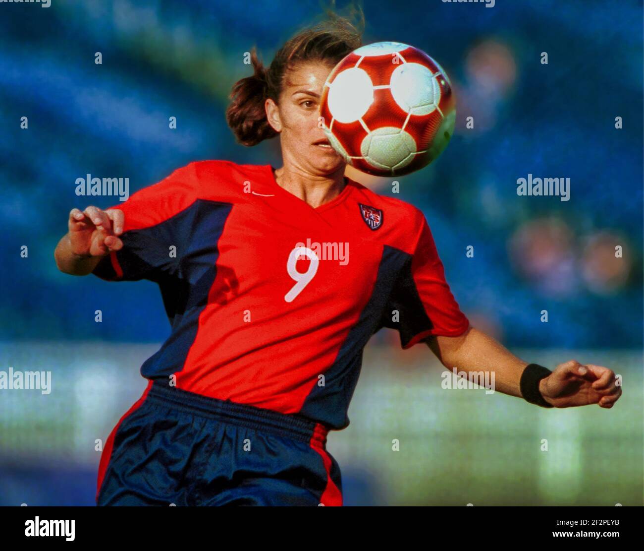Mia Hamm Playing Soccer