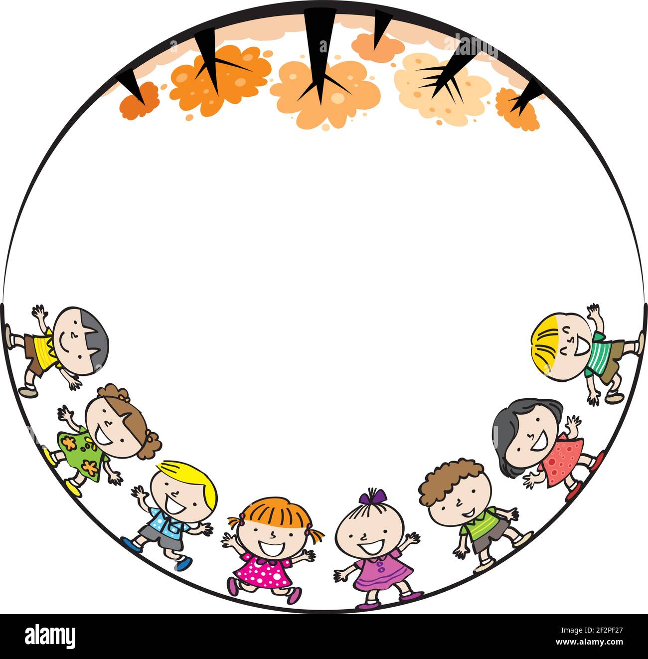 vector carton children with tree Stock Vector Image & Art - Alamy