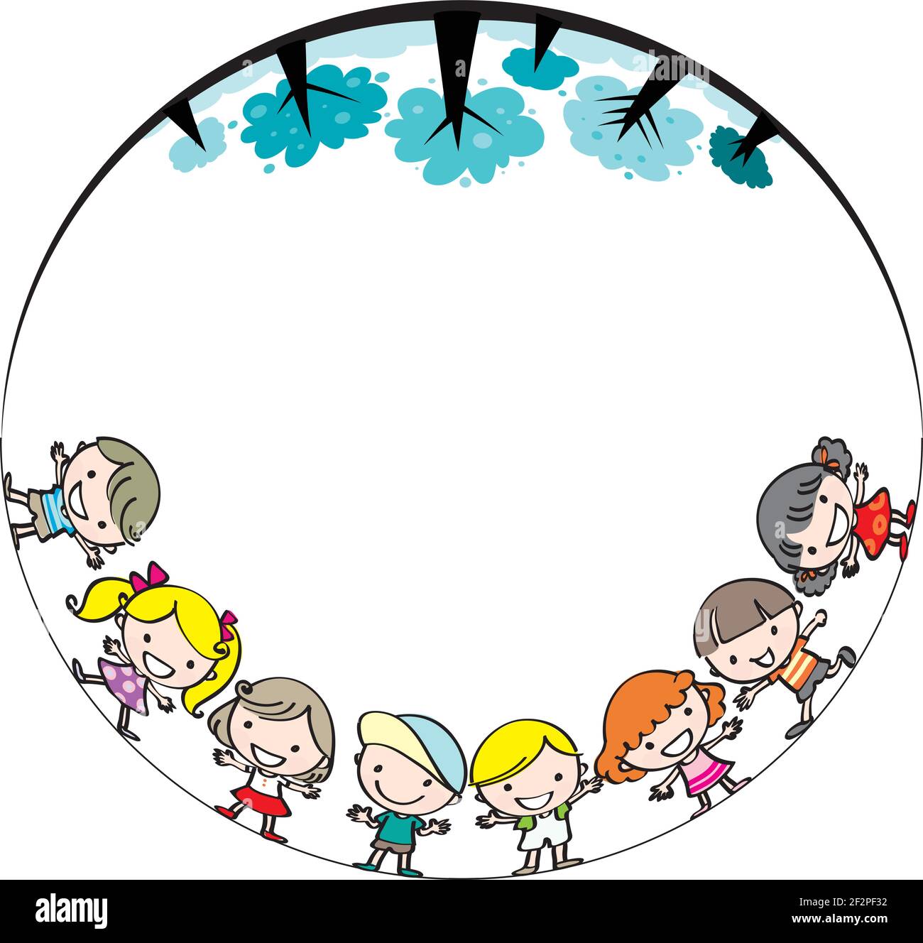 vector carton children with tree Stock Vector Image & Art - Alamy