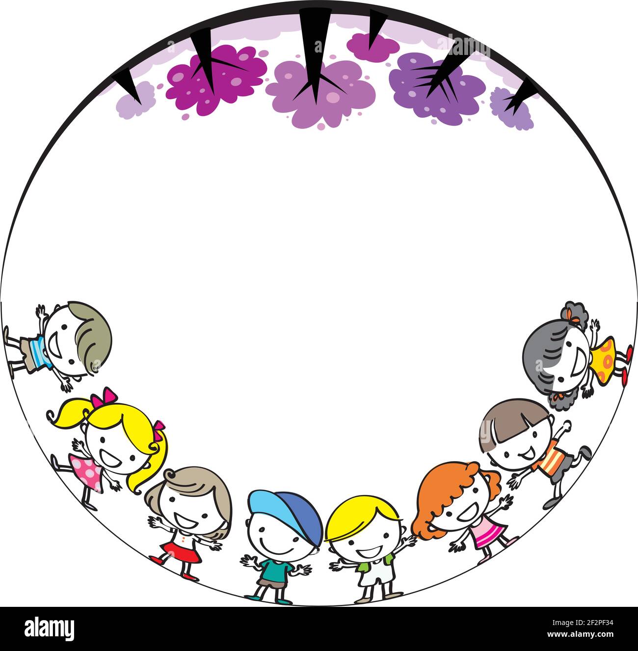 vector carton children with tree Stock Vector Image & Art - Alamy