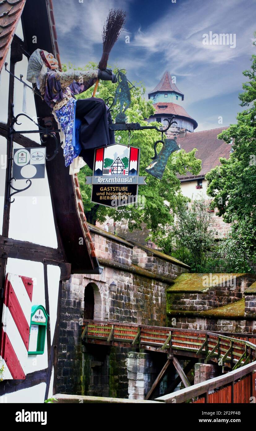 Old German restaurant in a rustic section Stock Photo - Alamy