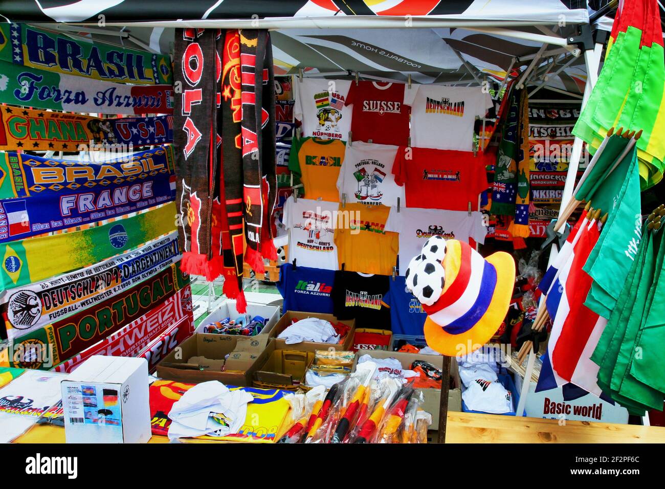 Merchandise stall selling gear for the 2006 FIFA World Cup Stock Photo ...