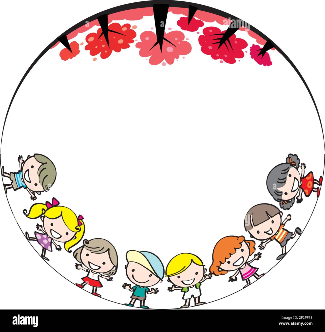 vector carton children with tree Stock Vector Image & Art - Alamy