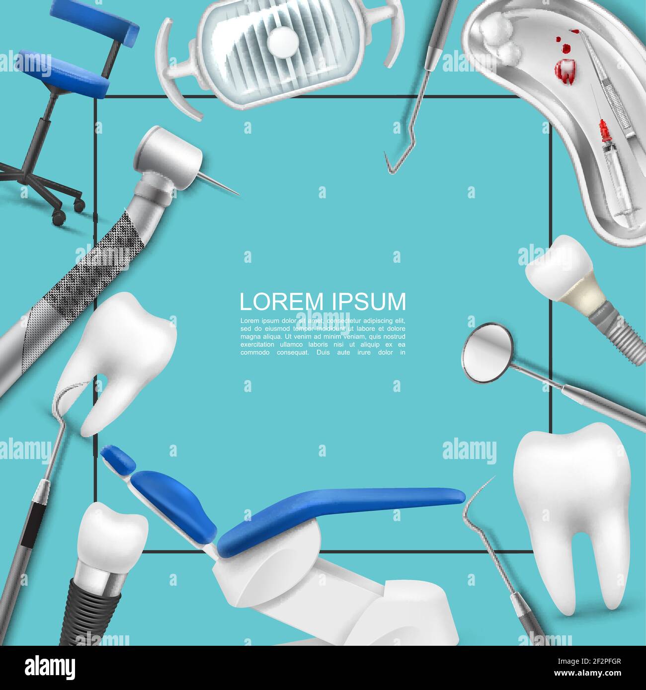 Tray dental instruments Stock Vector Images - Alamy
