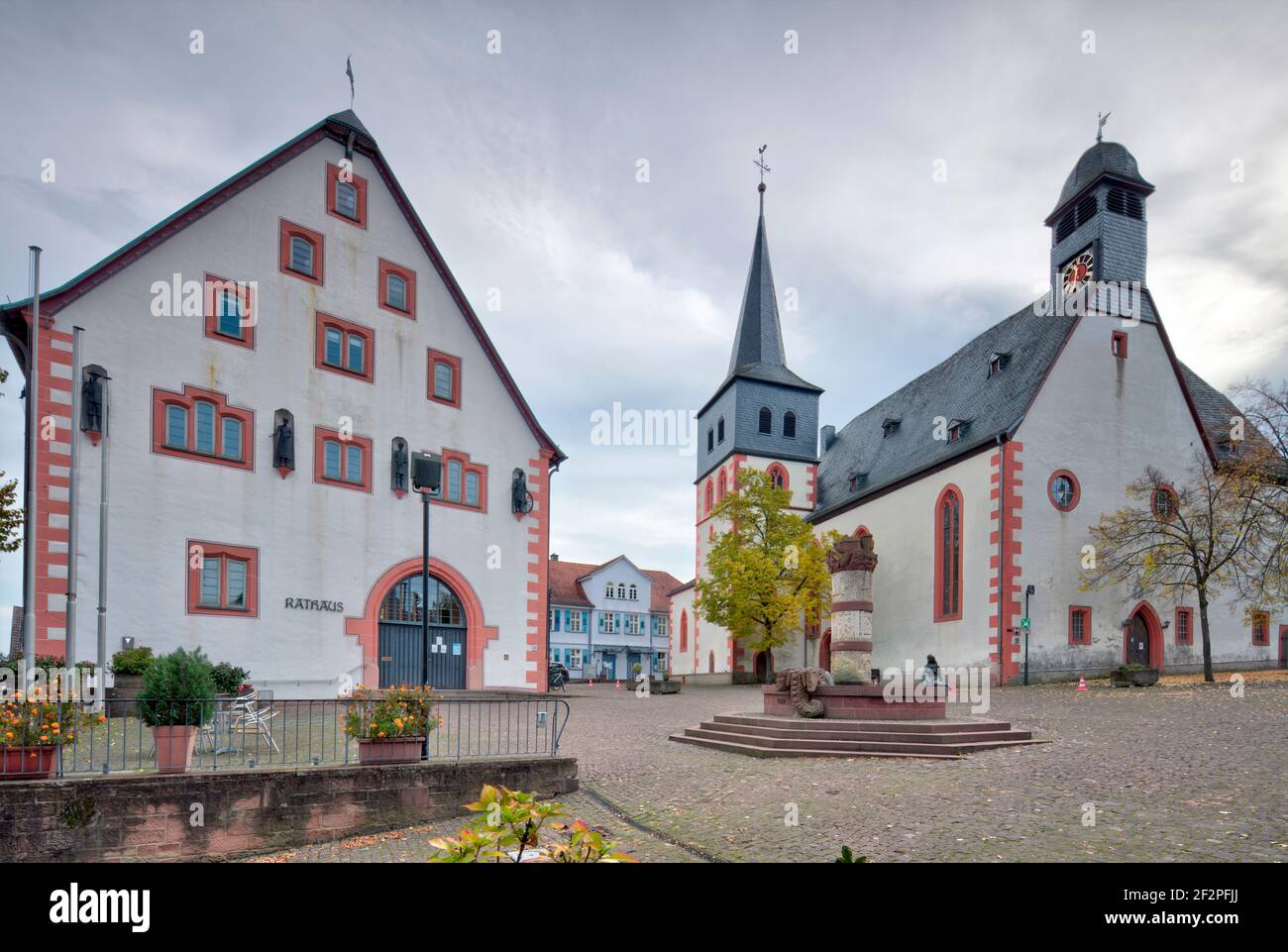 Town hall, old school house, Katharinenkirche, castle, fairytale ...