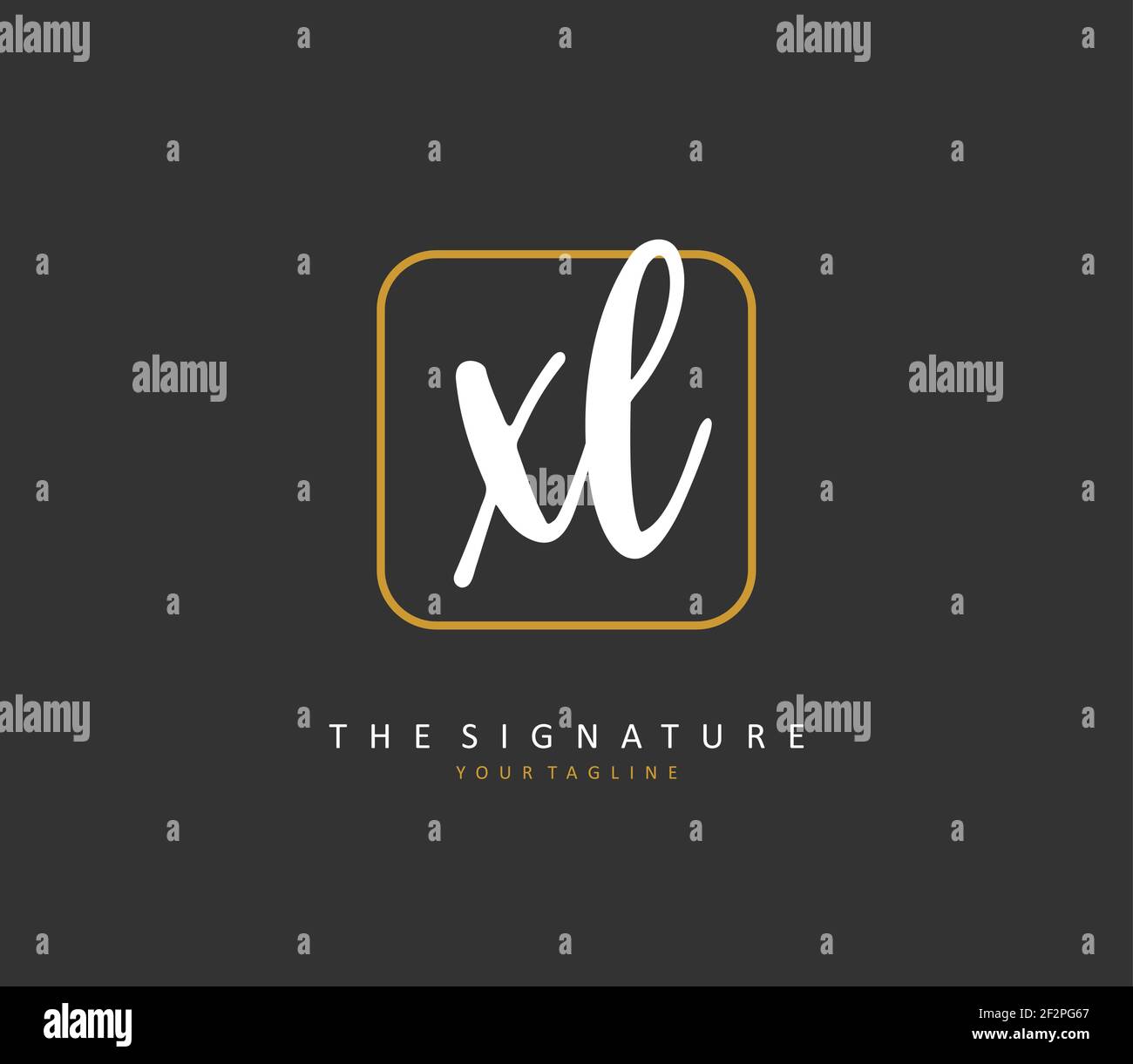 XL Initial letter handwriting and signature logo. A concept handwriting ...