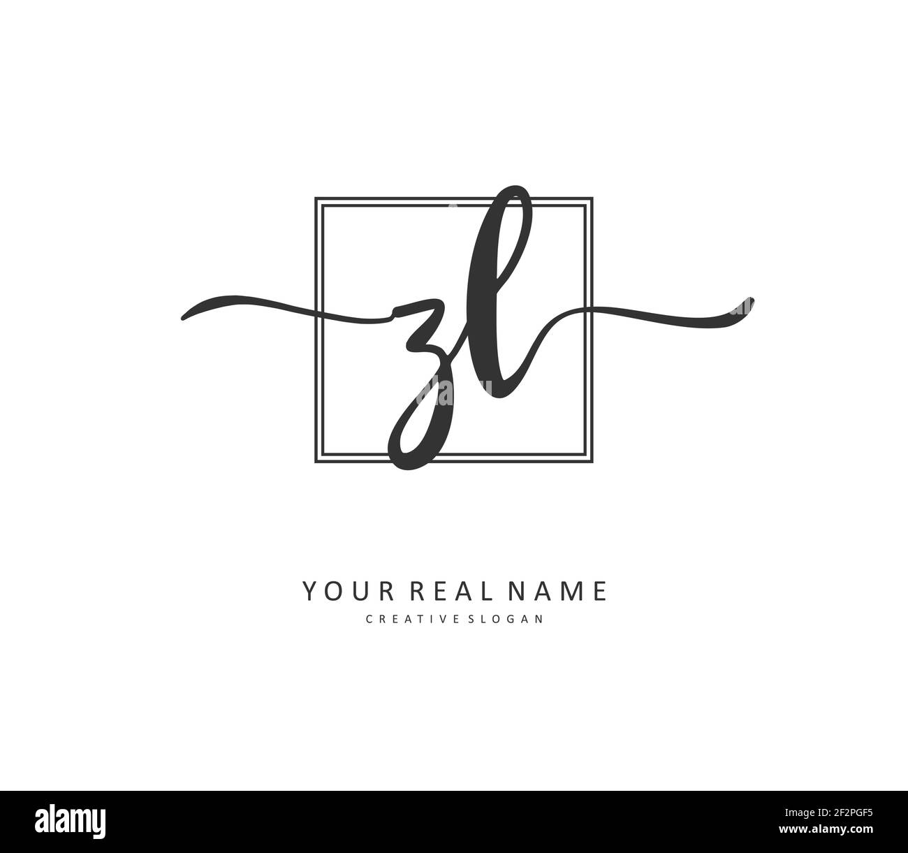 Zl initials logo Black and White Stock Photos & Images - Alamy