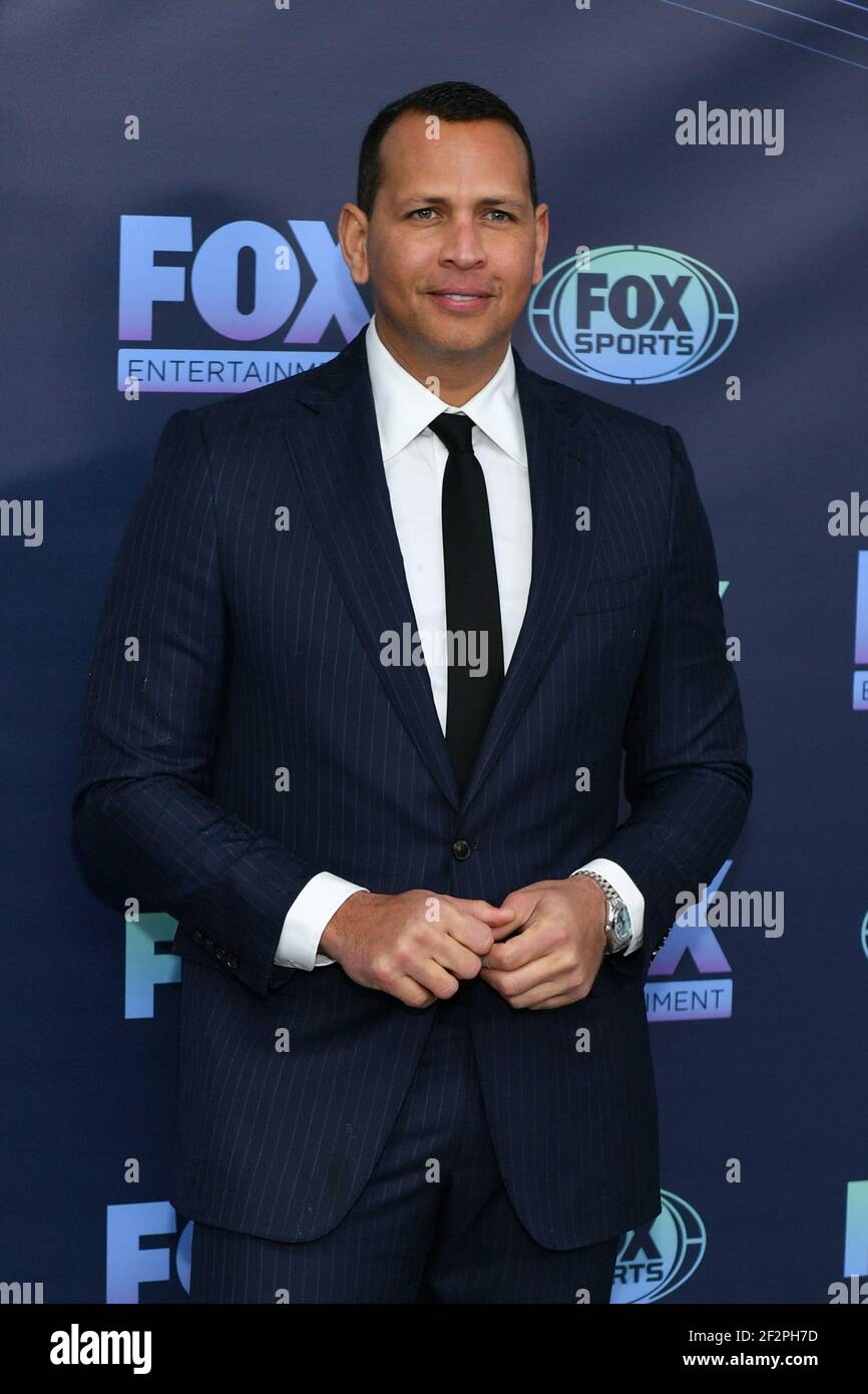 Alex Rodriguez attends the 2019 Fox Upfront at Wollman Rink, Central ...