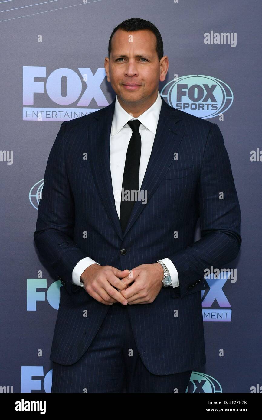 Alex Rodriguez attends the 2019 Fox Upfront at Wollman Rink, Central ...
