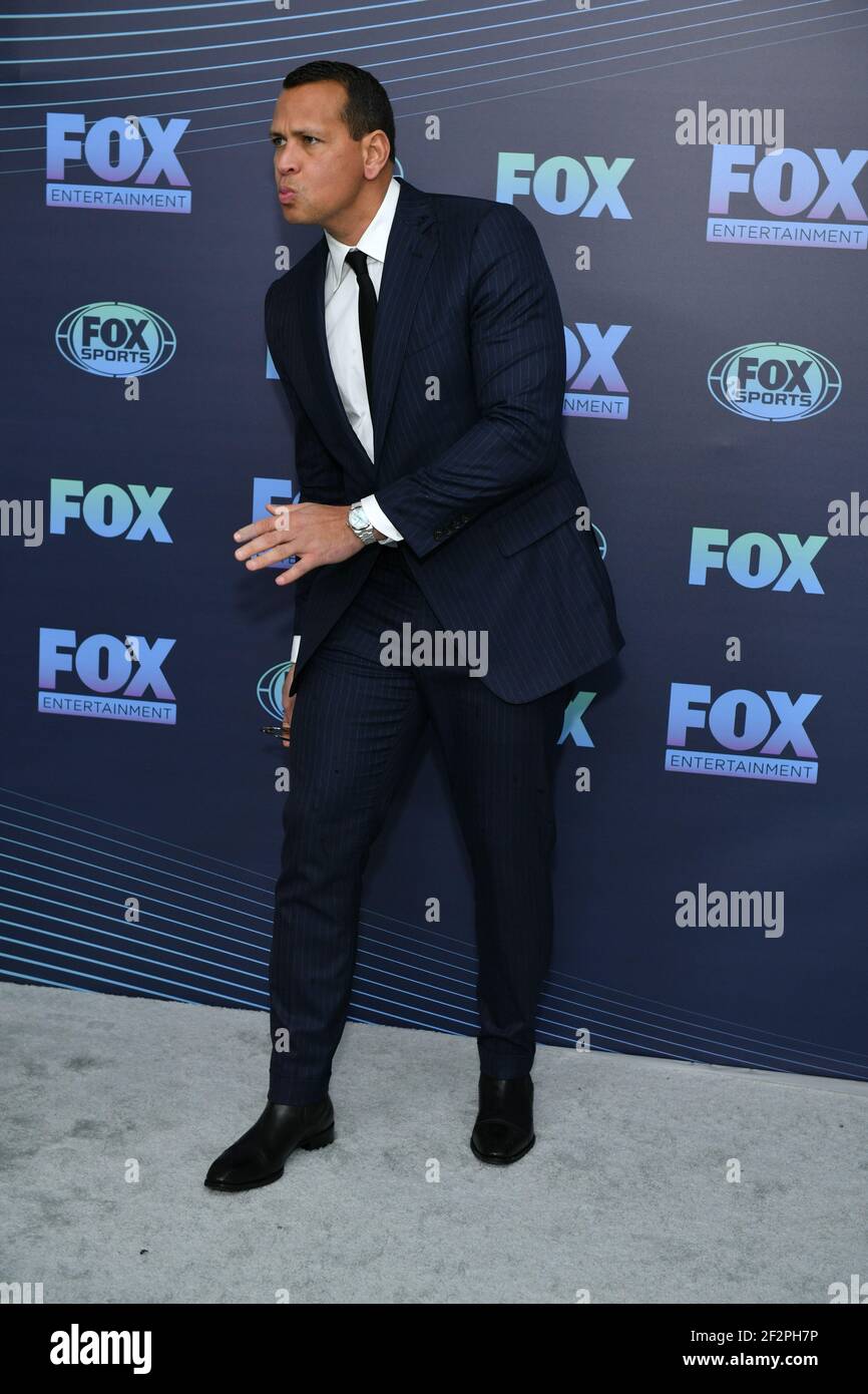 Alex Rodriguez attends the 2019 Fox Upfront at Wollman Rink, Central ...