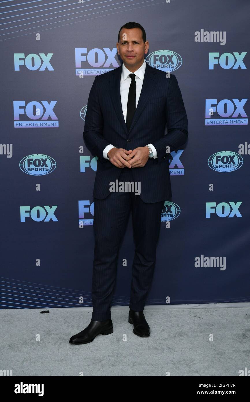 Alex Rodriguez attends the 2019 Fox Upfront at Wollman Rink, Central ...