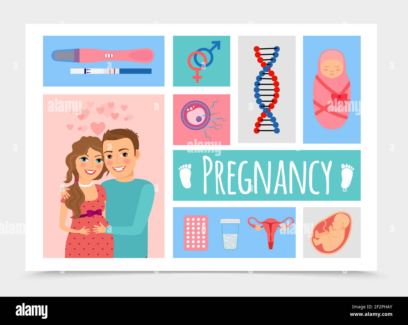 Pregnant woman dna Stock Vector Images - Alamy