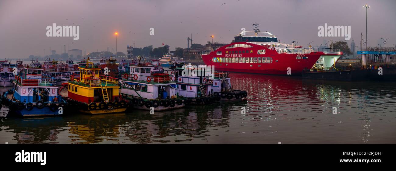 Mumbai, India - January 1, 2021 : The state’s first ro-ro service ...