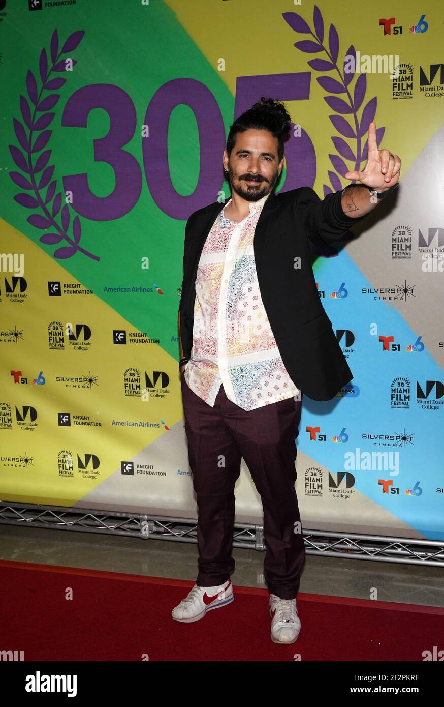 MIAMI, FL - MARCH 12: Actor Yerandy Basar attends the premier of the ...