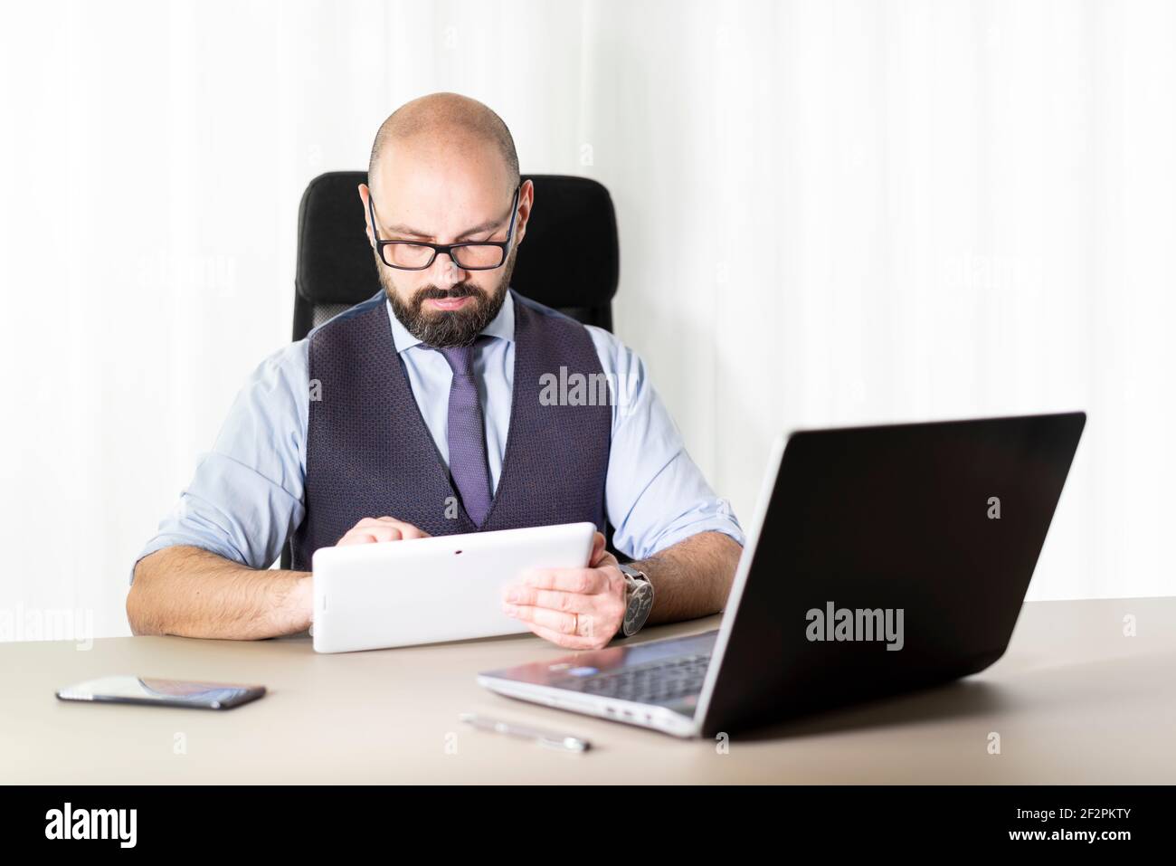 Smart working in home office. Europe, Italy, Trentino Alto Adige ...