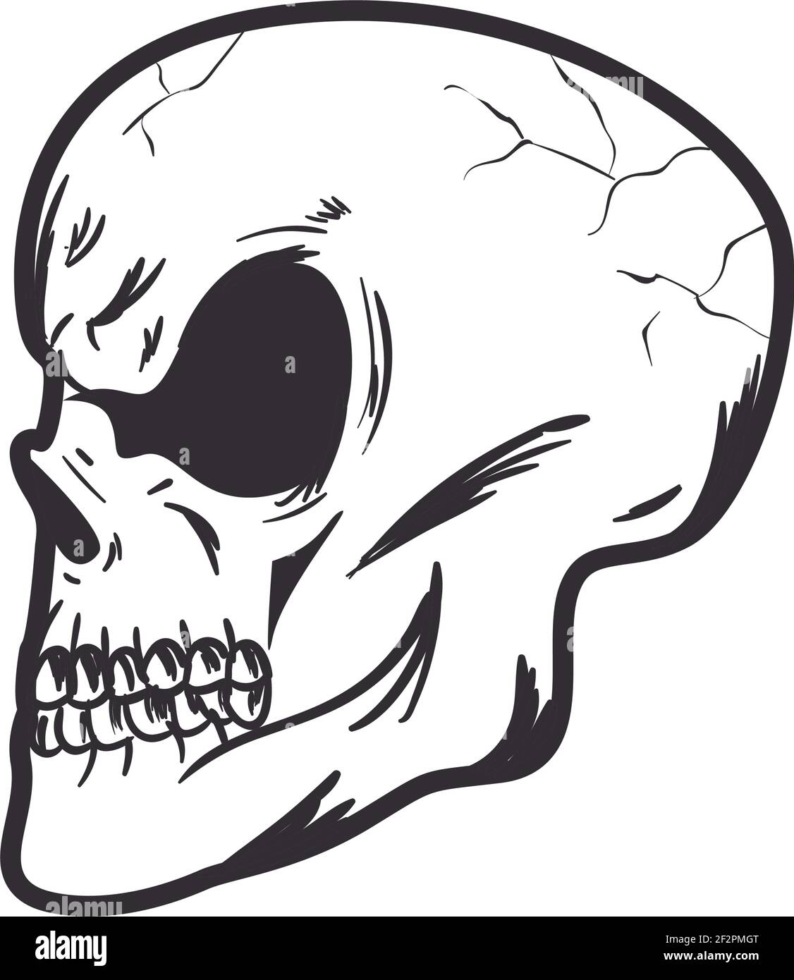 death and horror skull head Stock Vector Image & Art - Alamy