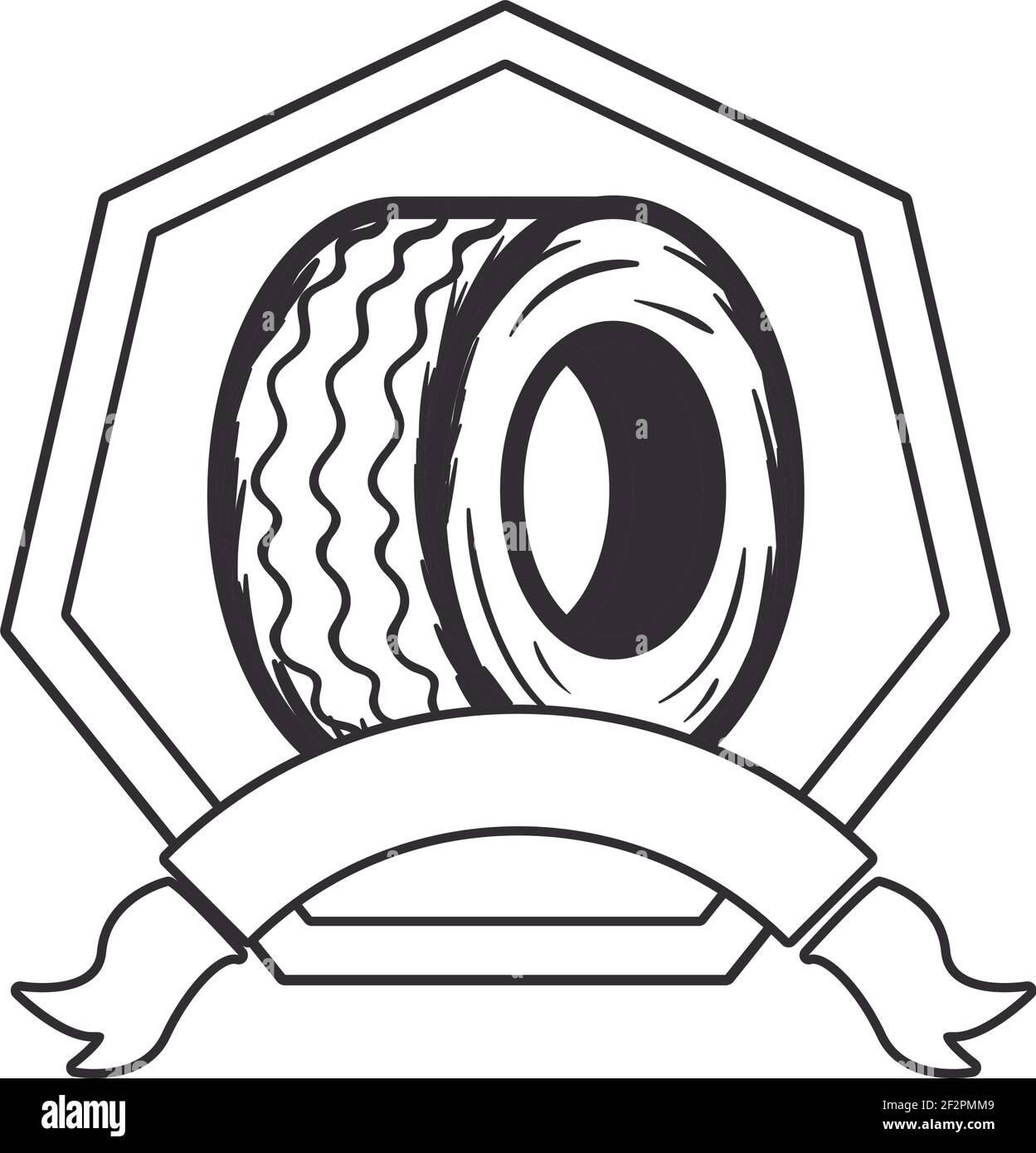 Isolated car tire ribbon Cut Out Stock Images & Pictures - Alamy