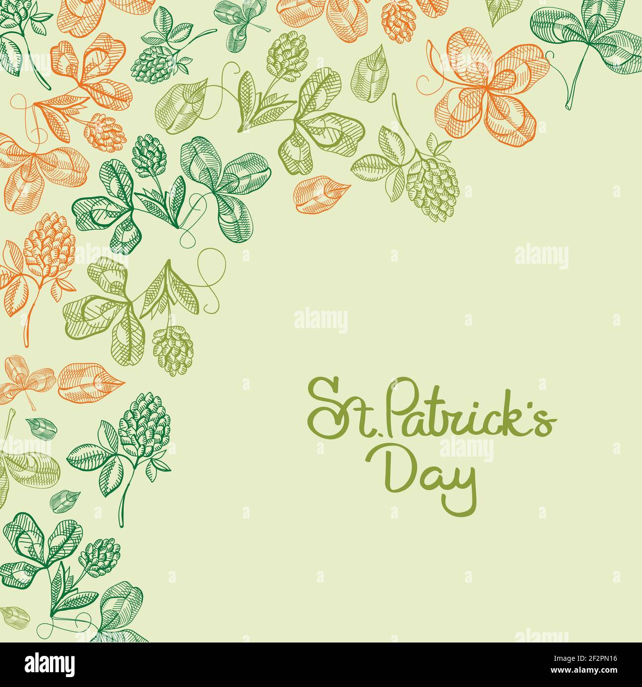 Typography design doodle card with inscription about st. patricks day ...