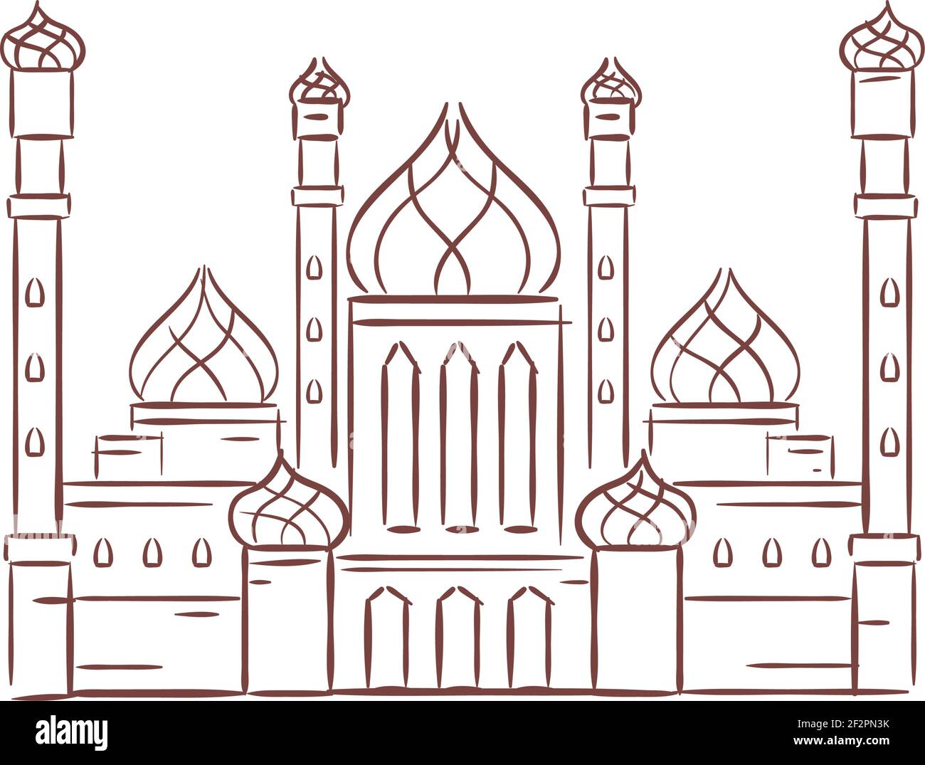 Isolated islamic eid mubarak temple Stock Vector Image & Art - Alamy