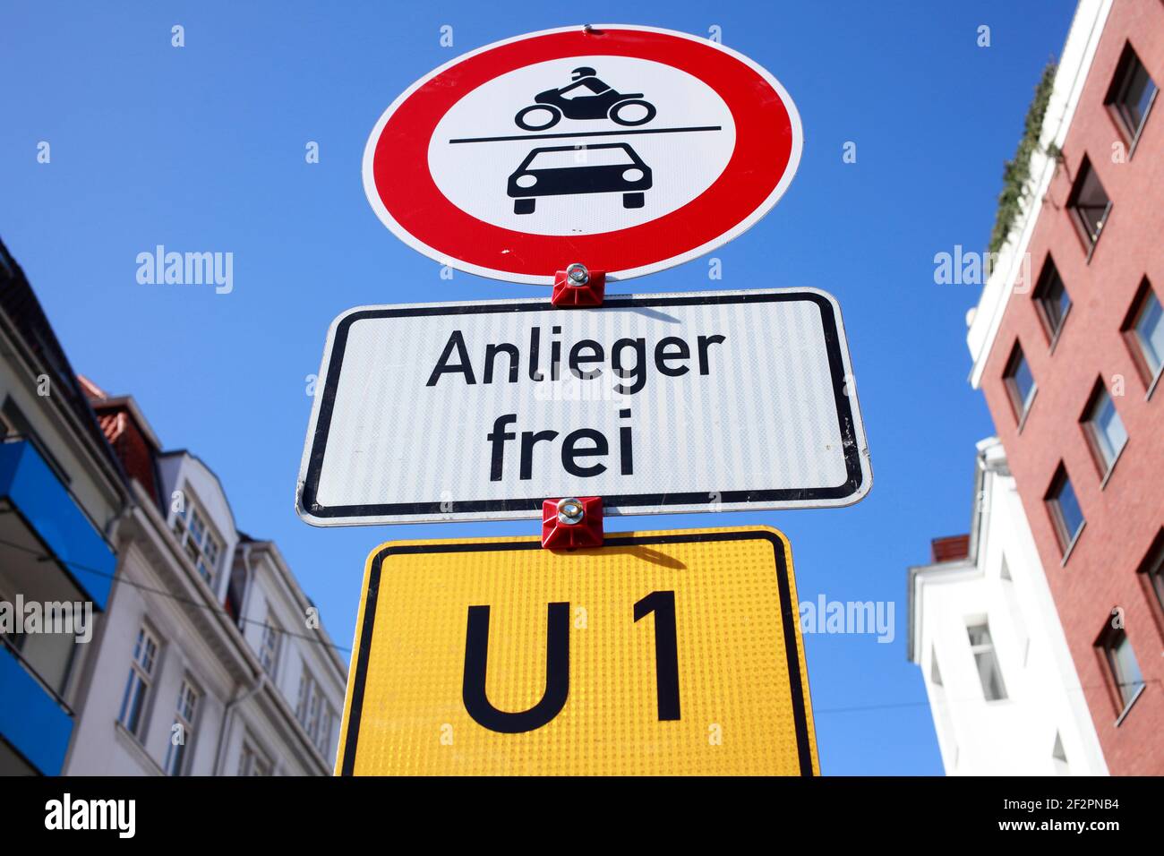 Sign prohibition of entry, diversion, construction site cordon off with ...