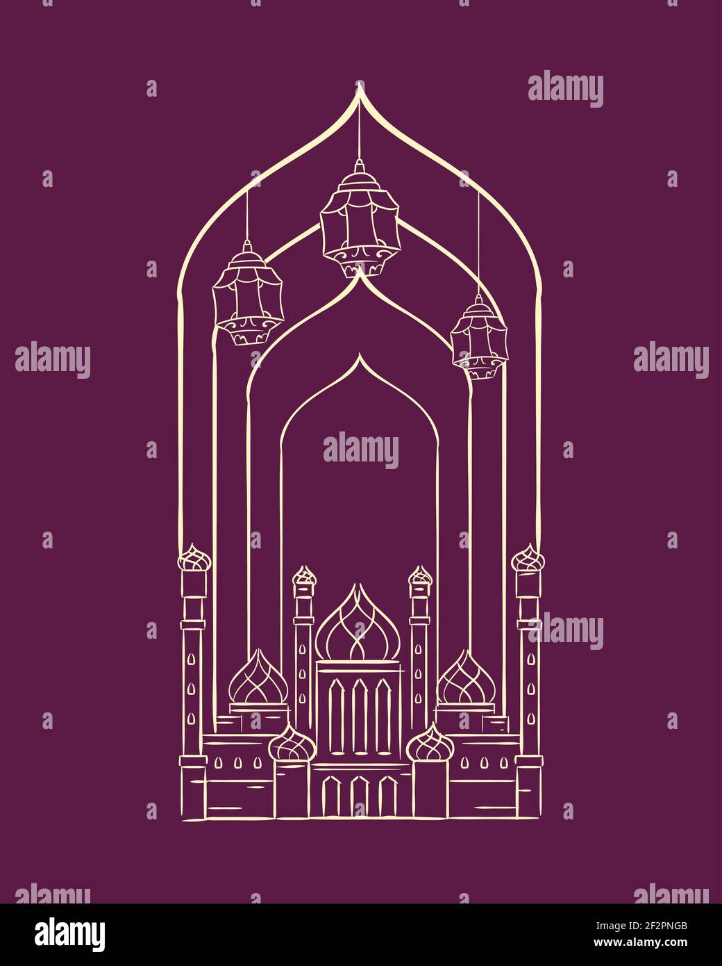 eid mubarak arch with mosque Stock Vector Image & Art - Alamy