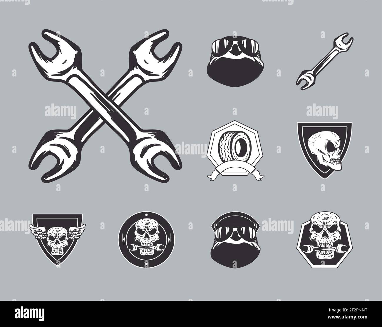 Biker symbols Stock Vector Images - Alamy