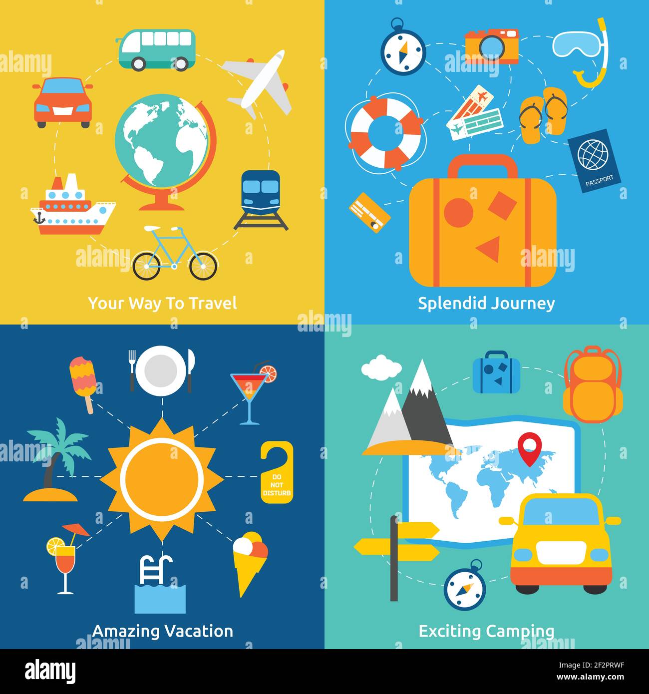 Exciting summer vacation Stock Vector Images - Alamy