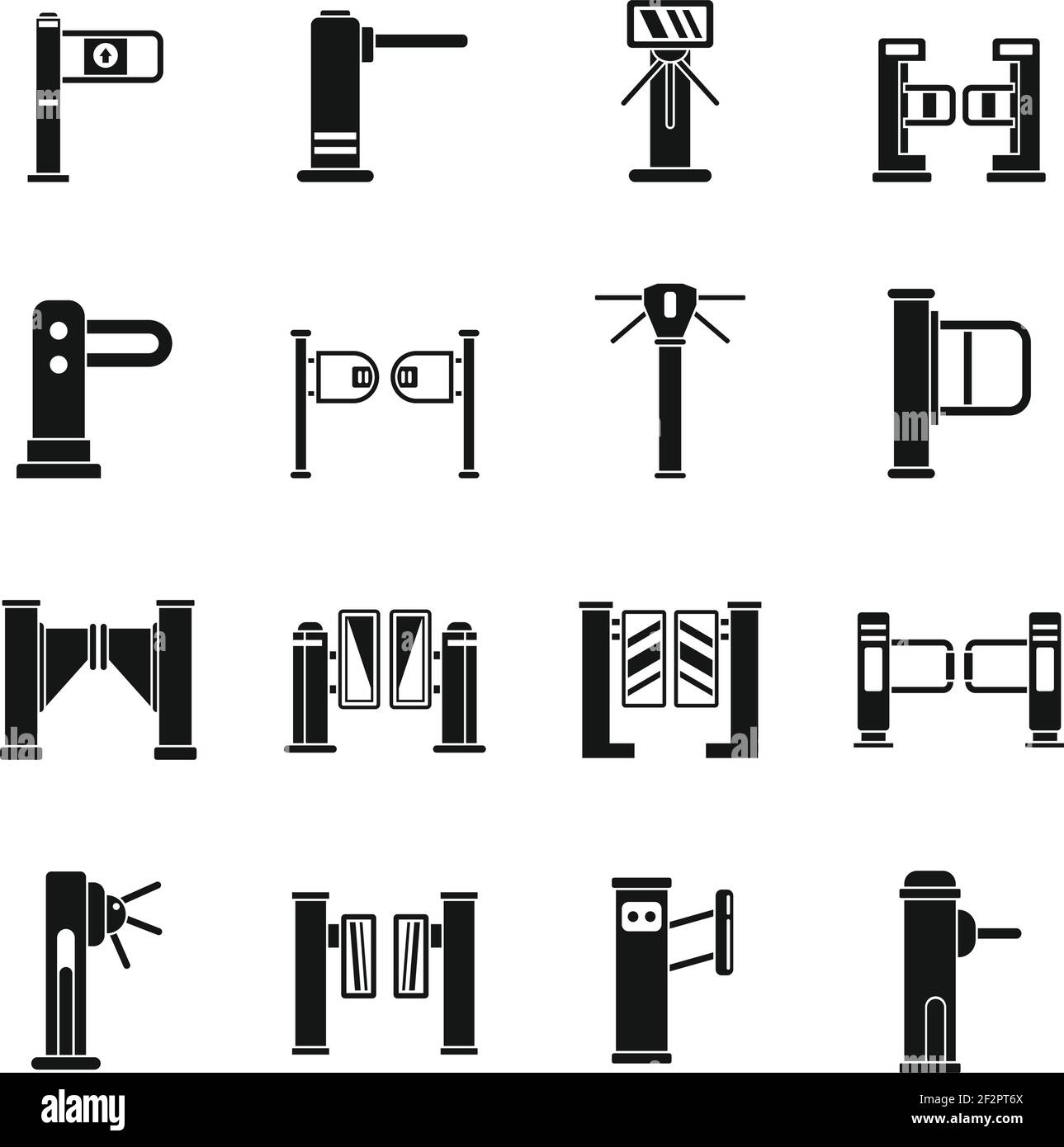 Turnstile barrier icons set, simple style Stock Vector Image & Art - Alamy