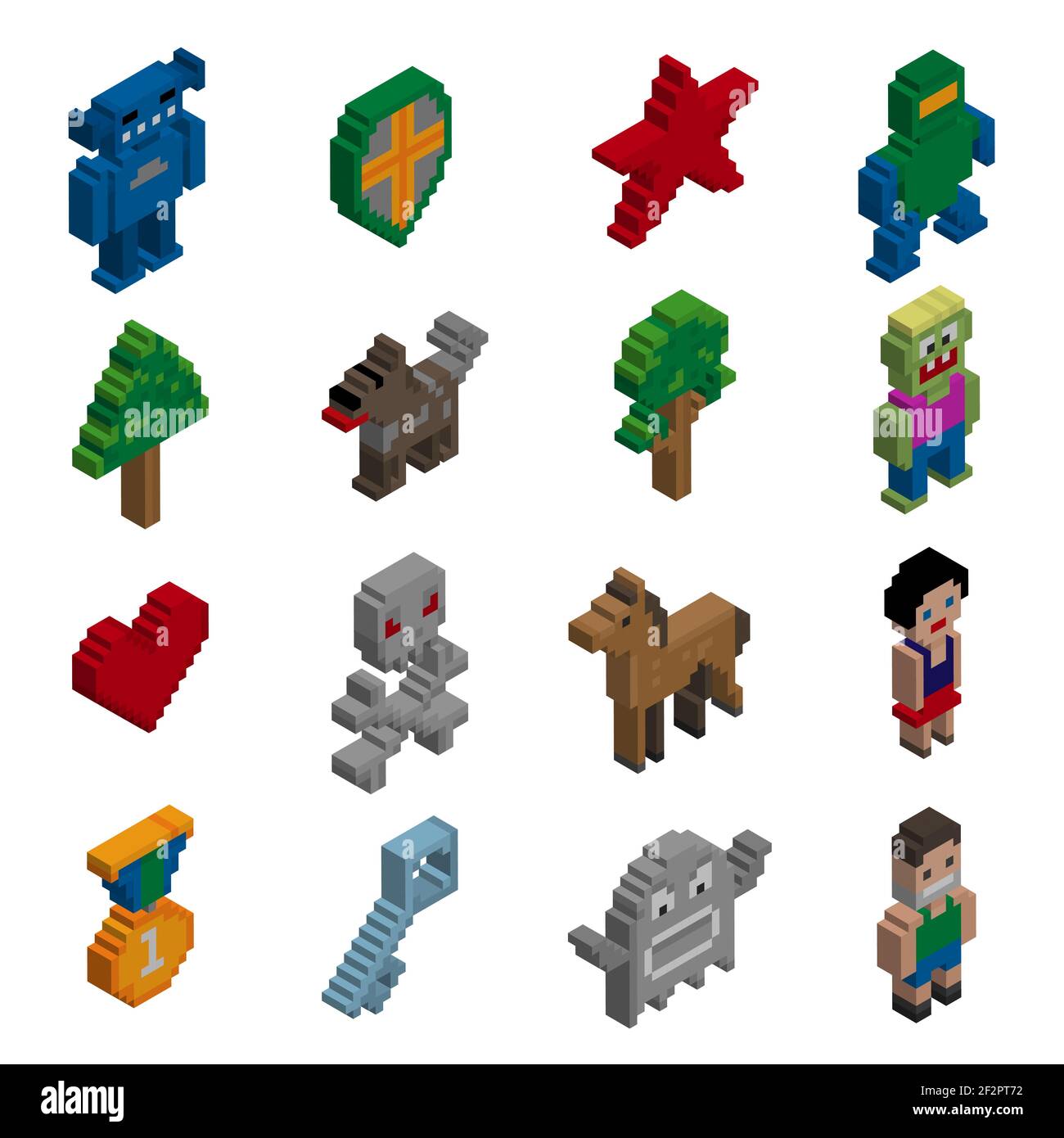 Pixel Video Game Characters Minecraft