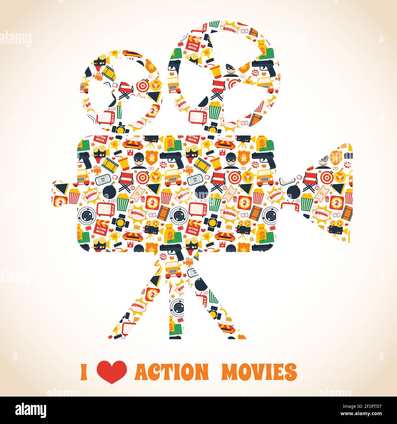 Action movie premiere cinema professional production camera concept ...