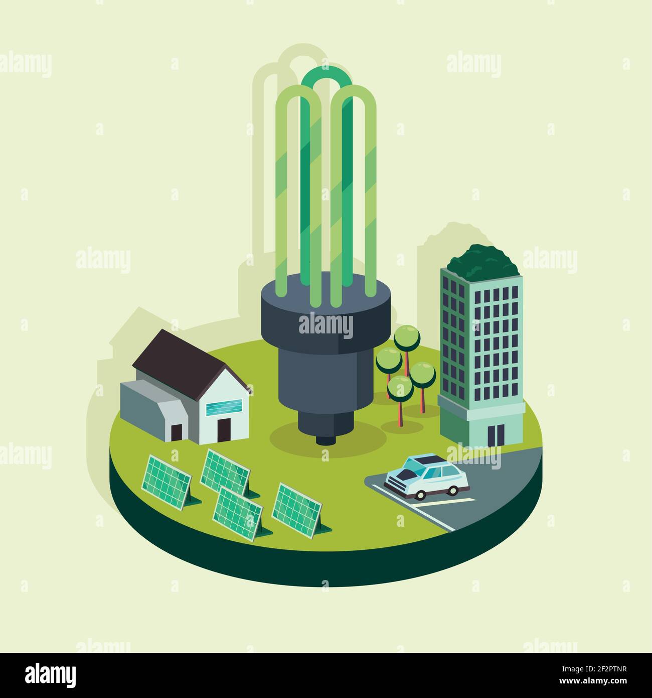 Isometric ecological system house hi-res stock photography and images ...