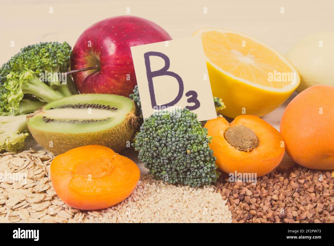Nutritious different products and ingredients containing vitamin B3 ...