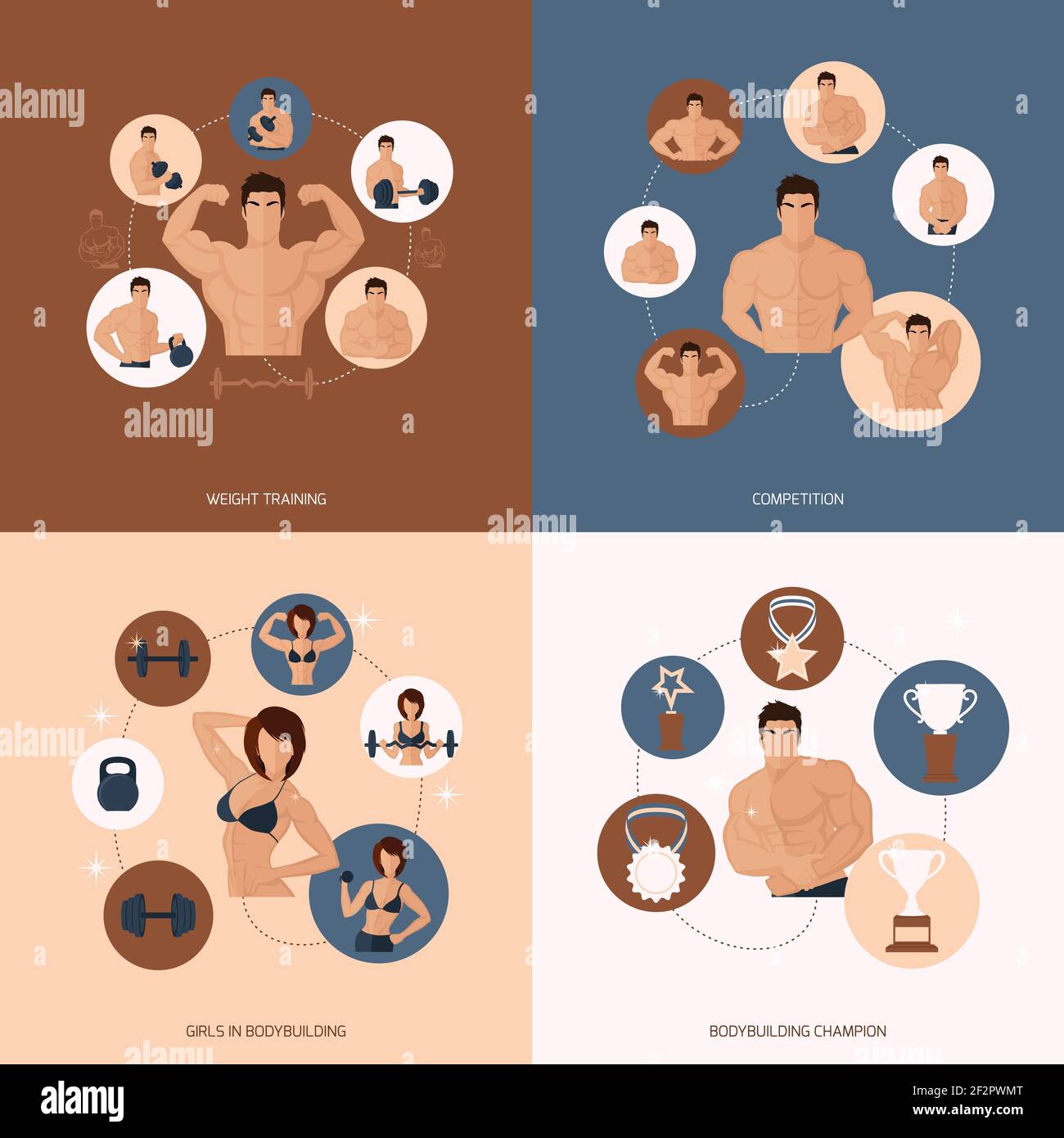 Strong woman body builder silhouette hi-res stock photography and ...