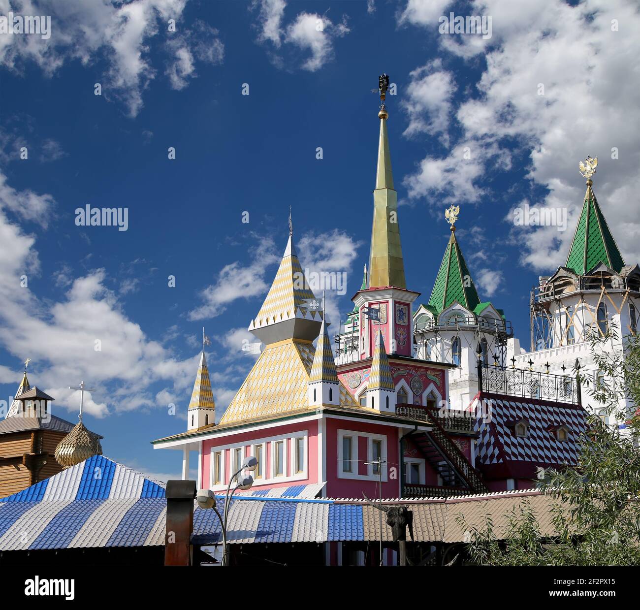 Izmailovsky Kremlin (Kremlin in Izmailovo), Moscow, Russia-- is one of ...