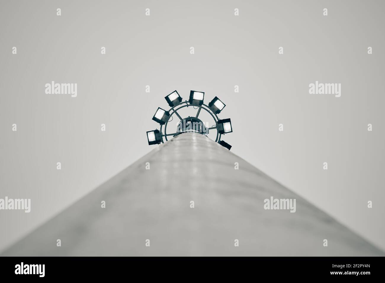 Low Angle Street Light Pole or Street Light Post on Sky Background in ...