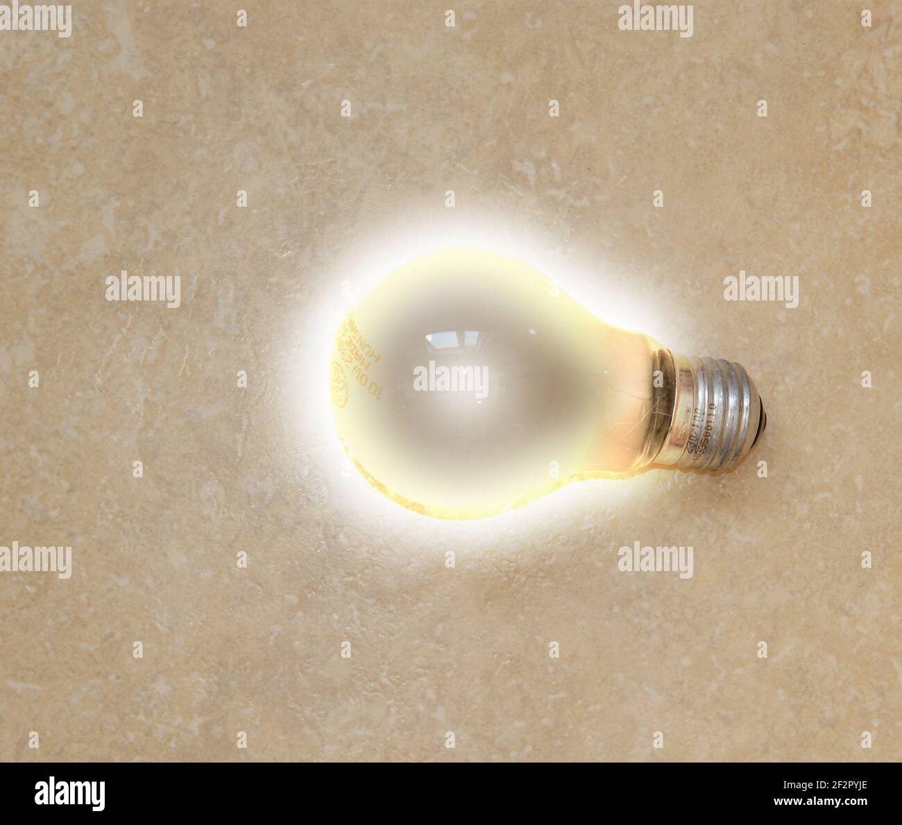 Bright white light of electric bulb Stock Photo - Alamy