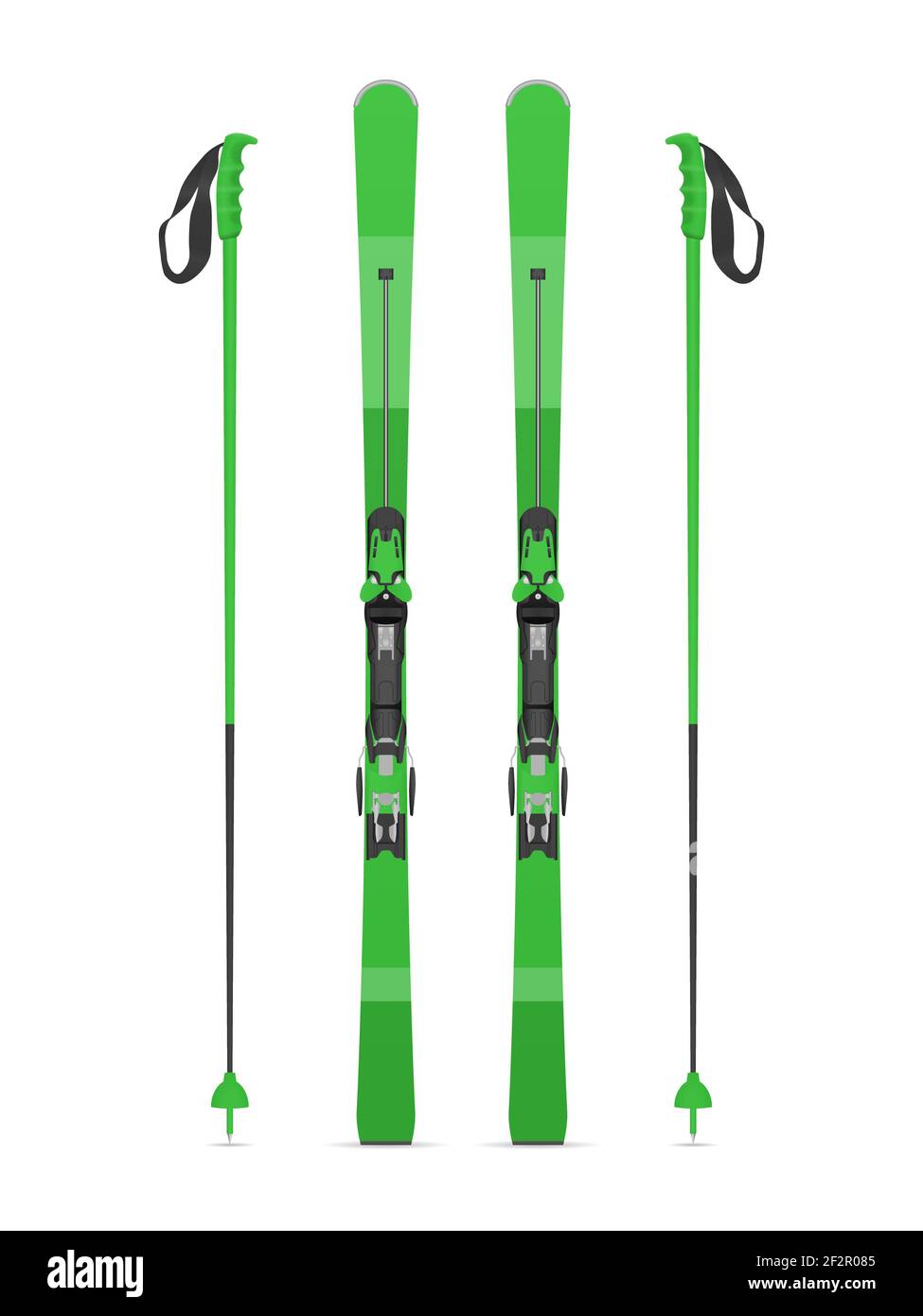 Skis And Poles Animated