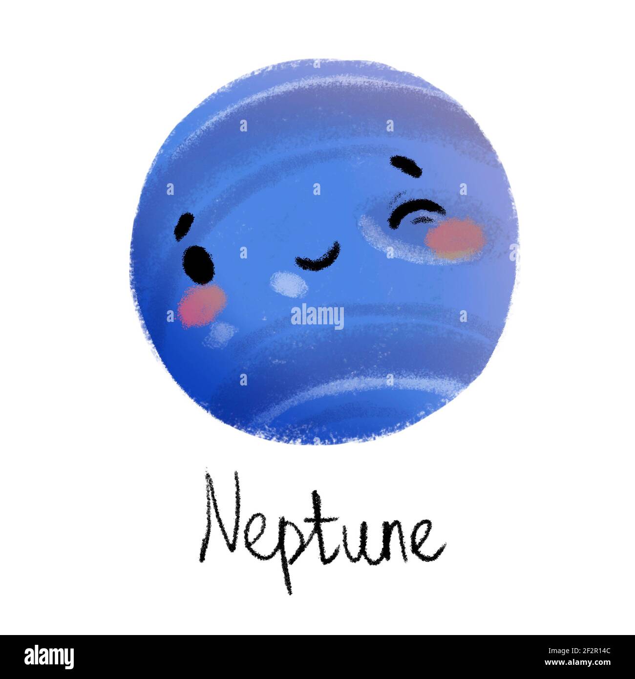 Cartoon illustration funny neptune planet hi-res stock photography and ...