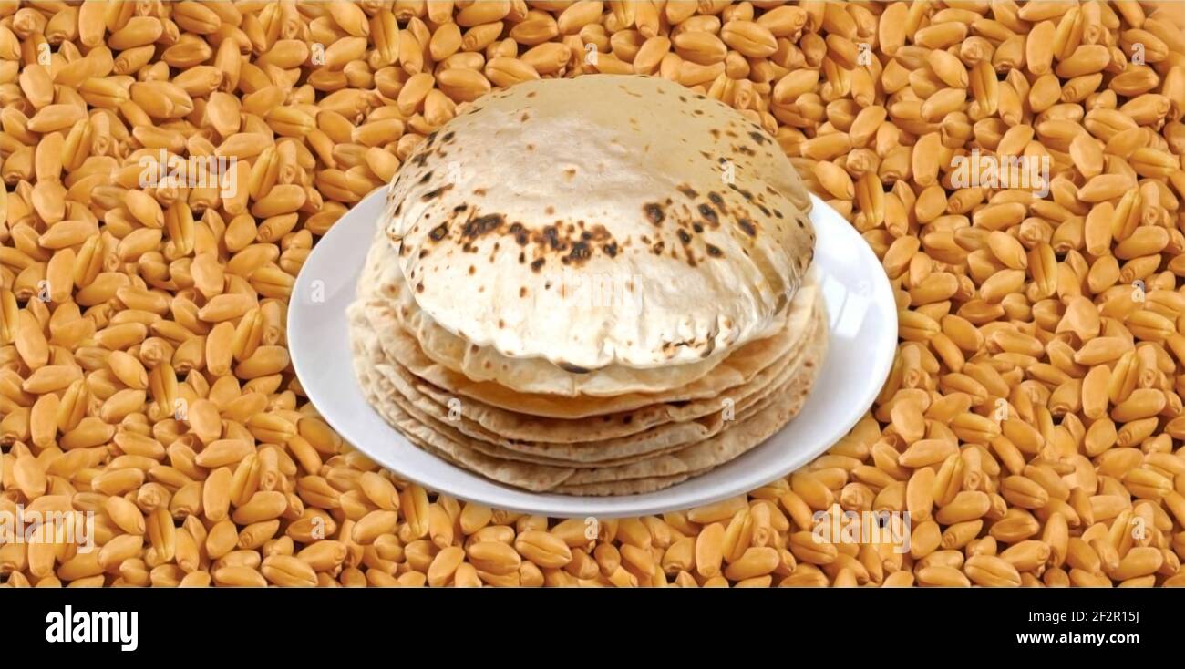 Indian Traditional Cuisine Chapati The Phooli ( Air filled) Roti, Fulka ...