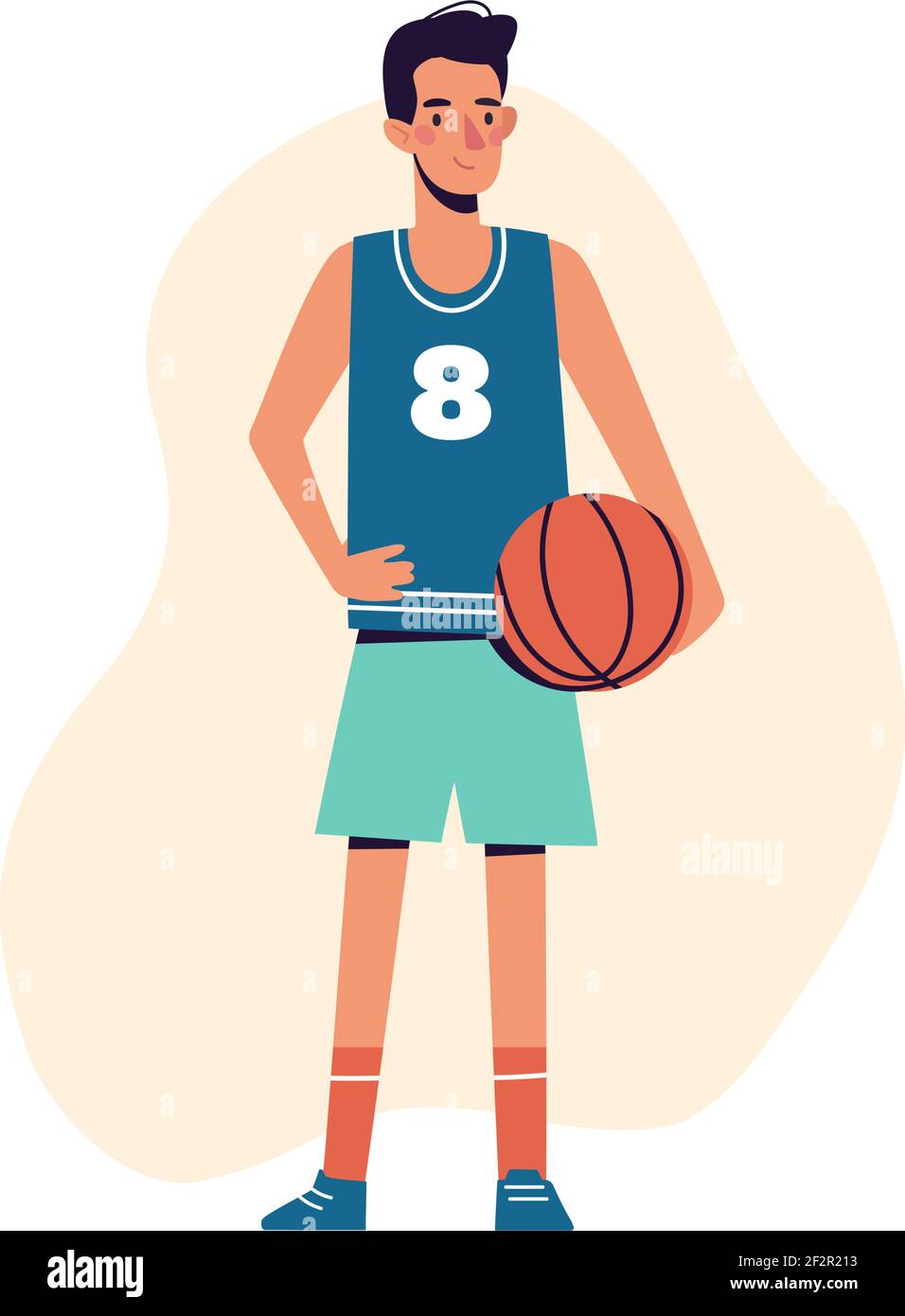 The man plays basketball. Basketball player athlete, vector ...