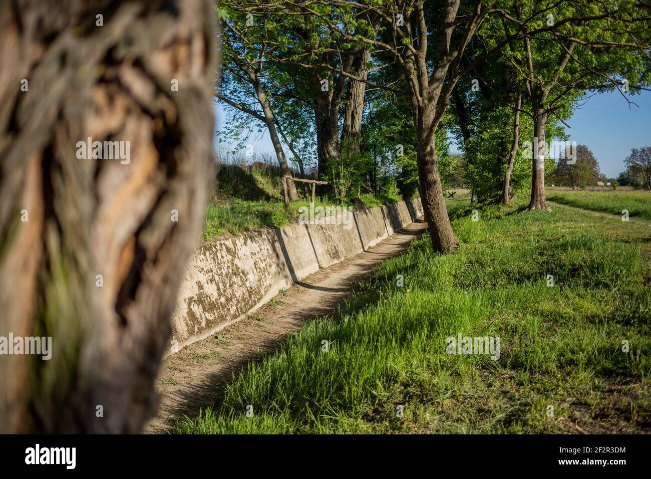 An anti-tank trench from WWII in Petrzalka - former Engerau - in ...